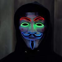China Halloween White LED Face Mask V For Vendetta Mask Anonymous Guy for sale