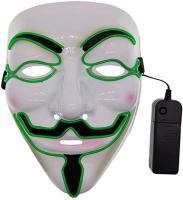 China Hacker Halloween LED Face Mask Luminous Flashing For Cosplay Costume for sale