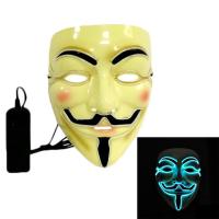 China Hacker Halloween LED Face Mask Luminous Flashing For Cosplay Costume for sale