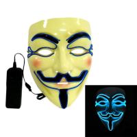 China Hacker Halloween LED Face Mask Luminous Flashing For Cosplay Costume for sale