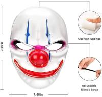 China Clown Scary Halloween LED Face Mask Adjustable 3 Flashing Modes for sale