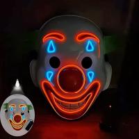 China Joker Clown Luminous LED Halloween Lighting Face Mask For Cosplay Party Props for sale