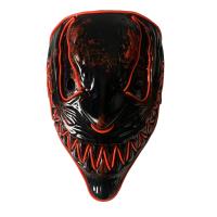China Venom Halloween Scary Light Up Mask With Neon EL Wire 3 Lighting Modes for sale