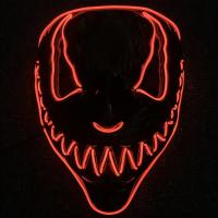 China Venom Halloween Scary Light Up Mask With Neon EL Wire 3 Lighting Modes for sale