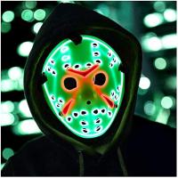 China Jason Horror Halloween LED Cosplay Face Mask For Masquerade for sale