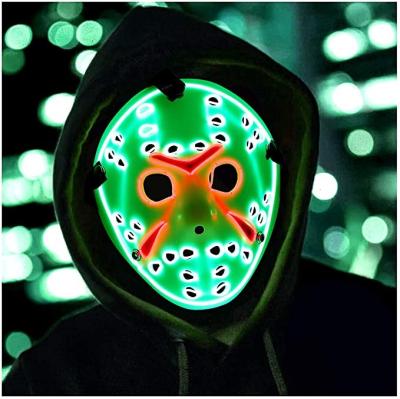 China Jason Horror Halloween LED Cosplay Face Mask For Masquerade for sale
