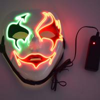 China Horror Halloween LED Face Mask With Foam Inside Comfortable To Wear for sale