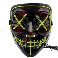 China Masquerade Light Up Halloween Purge Mask Luminous With 10 Difference Colors for sale