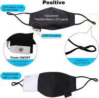 China Bluetooth App Programmable LED Face Mask DIY Message Patterns for sale