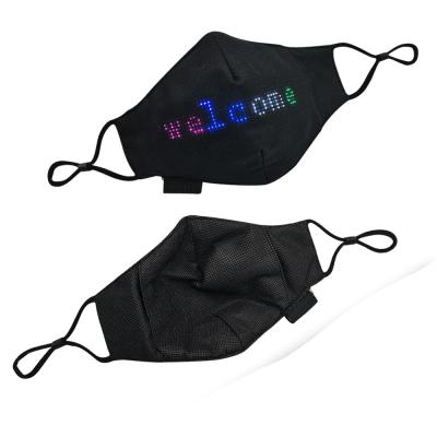 China APP Control Programmable LED Face Mask Customizable Fashion Rechargeable for sale