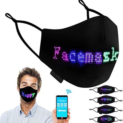 China Festival Programmable LED Face Mask With Luminous Led Display DIY Text for sale