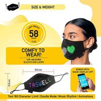 China Festival Programmable LED Face Mask With Luminous Led Display DIY Text for sale