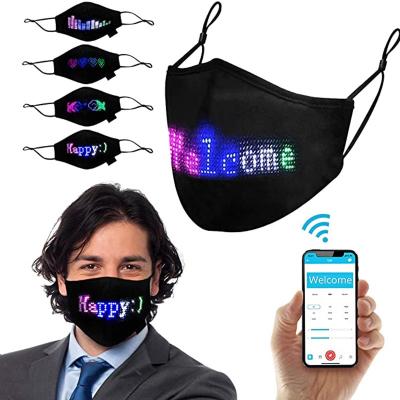 China Light Up Glowing Rave LED Party Face Mask APP Programmable for sale