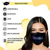 China Light Up Glowing Rave LED Party Face Mask APP Programmable for sale