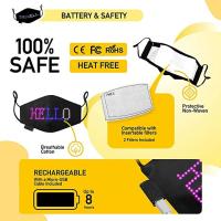 China Unisex LED Light Up Programmable Face Cover Mask Scrolling Text for sale
