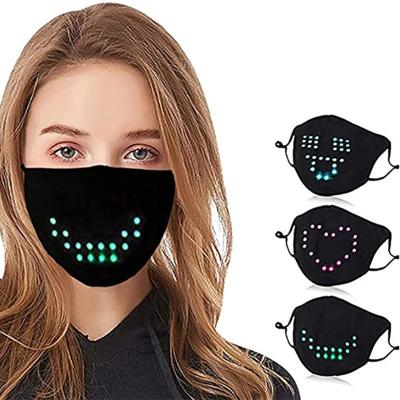 China LED Sound Activated Luminous Face Mask Voice Recognition Simple Animation for sale