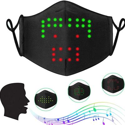 China Anime Change LED Voice Recognition Face Cover Light Up 15 Patterns for sale