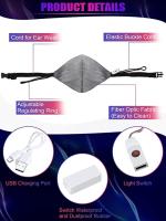 China Luminous LED Rave Face Mask Multi Color Light Up Flashing At Night for sale