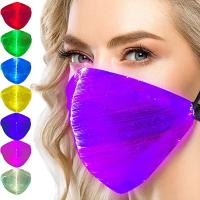 China Fiber Optic Programmable LED Face Mask 7 Light Colors 5 Flashing Modes for sale