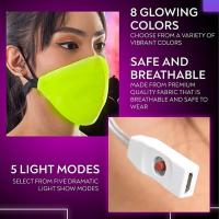 China Fiber Optic Programmable LED Face Mask 7 Light Colors 5 Flashing Modes for sale
