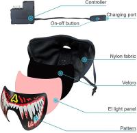 China More Than 70 Designs Voice LED Face Mask USB Rechargeable Customizable for sale