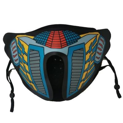 China Light Up Voice LED Face Mask Music Adjustable Size For Adults for sale