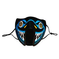 China Music Light Up Voice Activated Smart Led Face Mask Auto Flashing for sale