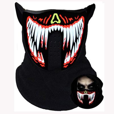 China Voice Light Up Led Mask Red Face Facial Spooky For DJ Halloween Party for sale