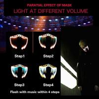 China Voice Light Up Led Mask Red Face Facial Spooky For DJ Halloween Party for sale