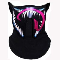 China Rave Voice LED Face Mask Sound Reactive Venom Design for sale