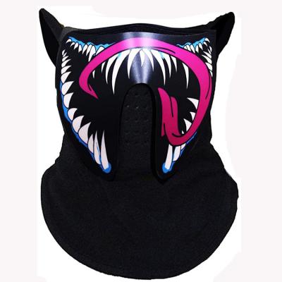 China Rave Voice LED Face Mask Sound Reactive Venom Design for sale