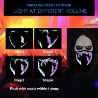 China Rave Voice LED Face Mask Sound Reactive Venom Design for sale