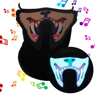 China Voice Flashing Led Light Up Face Mask Dust Proof Comfortable To Wear for sale