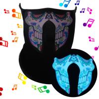 China Light Up LED Sound Control Voice LED Face Mask Music Bandana for sale