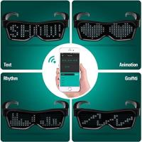 China Bluetooth App Connected Programmable LED Glasses Smart DIY Eyeglasses for sale