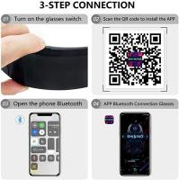 China APP Control Programmable LED Glasses 700mAh Battery Multi Languages for sale