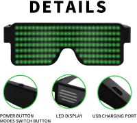 China Parties Nightclub Dynamic LED Glowing Glasses With Flashing Patterns for sale