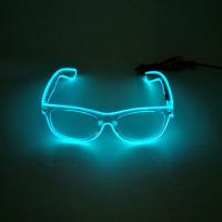 China Clear Frame Lens Luminous LED Glasses With Neon Light Flashing for sale