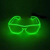China Clear Frame Lens Luminous LED Glasses With Neon Light Flashing for sale