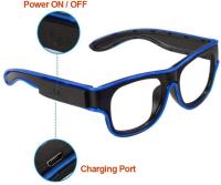 China 16x15cm LED Light Up Glasses Wireless With USB Rechargable Battery 140mAh for sale
