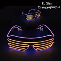 China Light Up Shutter LED Glasses Neon El Wire Luminous Flashing Portable for sale