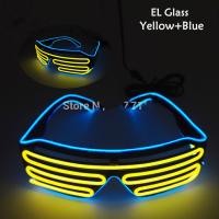 China Light Up Shutter LED Glasses Neon El Wire Luminous Flashing Portable for sale