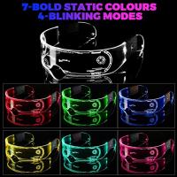 China Futuristic Style Luminous LED Glasses 7 Colors 4 Modes For Adults for sale