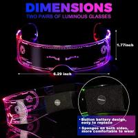 China Futuristic Style Luminous LED Glasses 7 Colors 4 Modes For Adults for sale