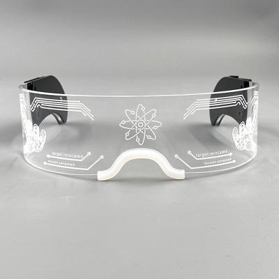 China Cyberpunk LED Light Up Glasses Luminou Flashing In The Dark Navigation for sale