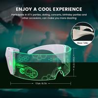 China Luminous LED Visor Glasses USB Rechargeable Frame Foldable For Party Rave for sale
