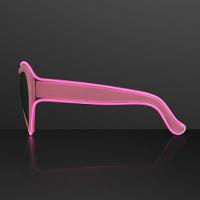 China Heart Shape Luminous LED Glasses Neon EL Wire Light Glowing Pink Girls Women for sale