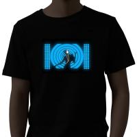 China Party Dj Sound Activated LED T Shirt Light Up Equalizer Clothing for sale