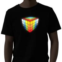 China Summer Sound Activated LED T Shirt Equalizer Light Up Flashing for sale