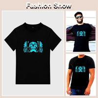 China Audio Control Light Up LED T Shirt Wireless Music Flashing Black for sale